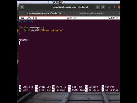 Shell scripting - Variable scopes (Local variables)