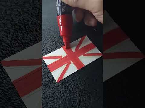 Drawing UK flag 🇬🇧#Marker#Asmr#Satisfying#next?
