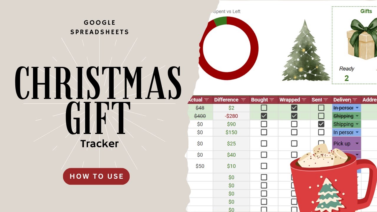 How to Use a Google Sheets Christmas Gift Tracker | Step-by-Step Tutorial