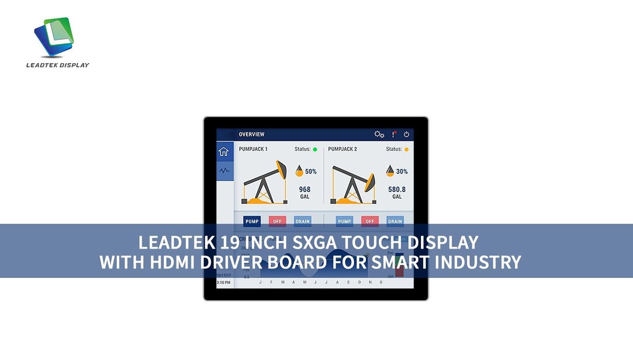 Leadtek 19 inch SXGA Touch Display with HDMI Driver Board for Smart Industry