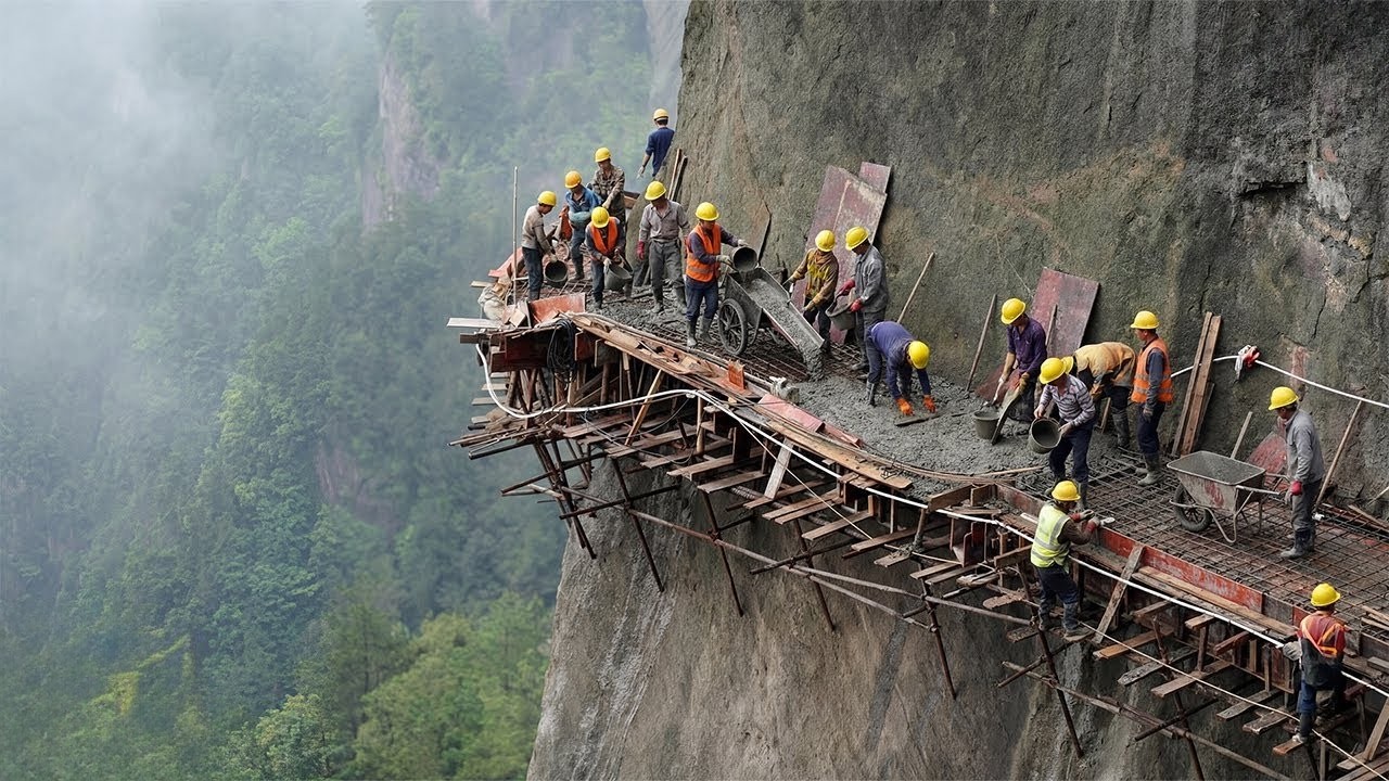 Extremely Dangerous Road Construction Projects On The Cliff | Civil Engineering & Mega Construction