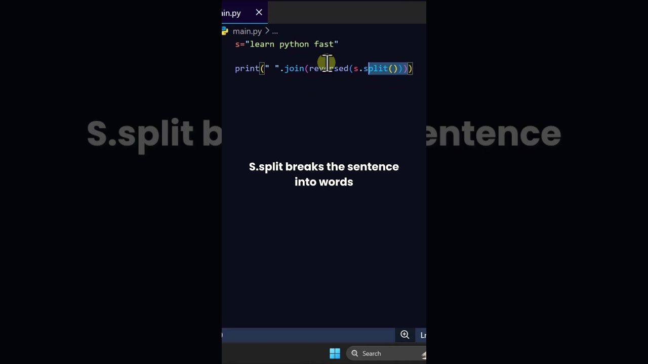 Reverse Words Order #coding #python