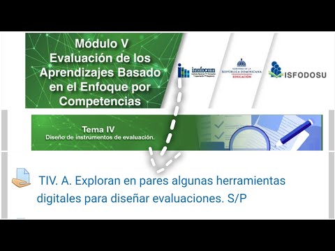 TIV. A. Exploran en pares algunas herramientas digitales para diseñar evaluaciones.