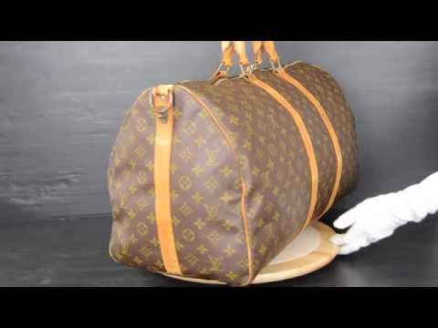 ilovekawaii C02558 - Vintage Louis Vuitton Monogram Keepall 55 Bandouliere Travel Bag M41414