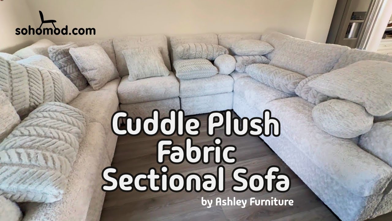 Cozy Living Furniture Tour | Cuddle Plush Sectional Sofa & Modern Room Makeover Review