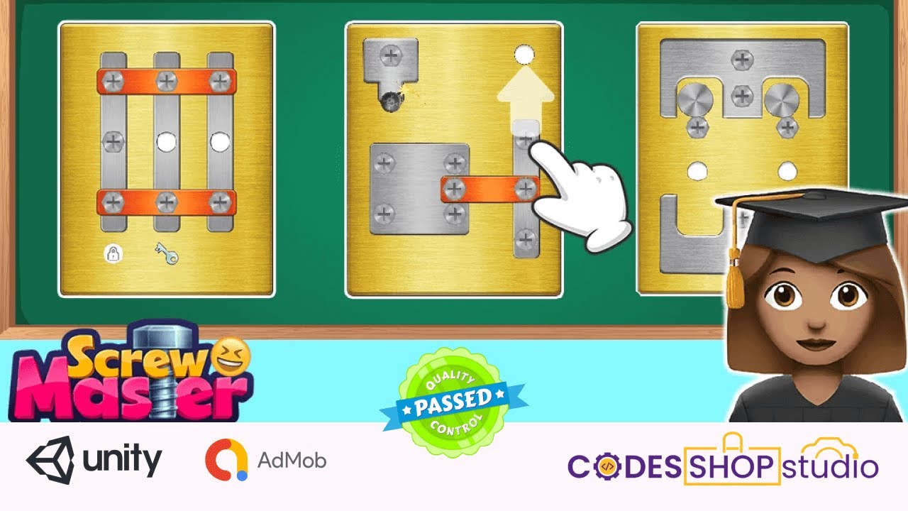 Screw Puzzle: Nuts And Bolts | Unity games | Unity source code | 100% tested