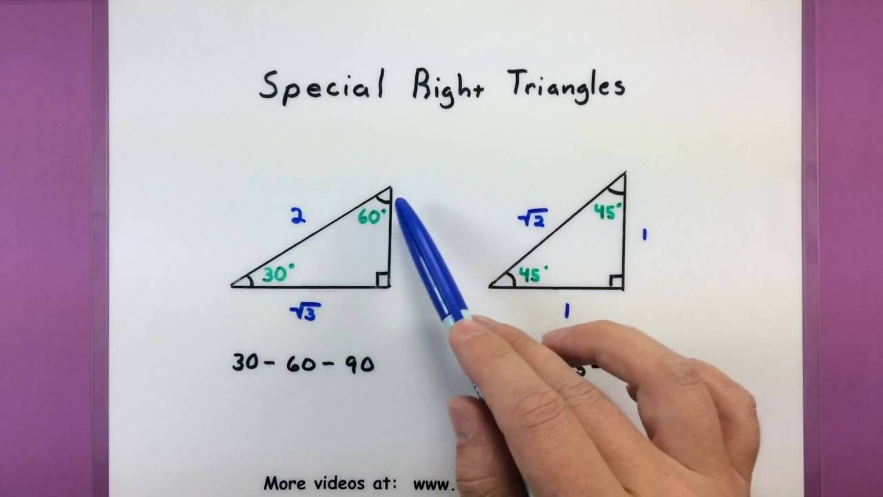 Trigonometry - Special triangles