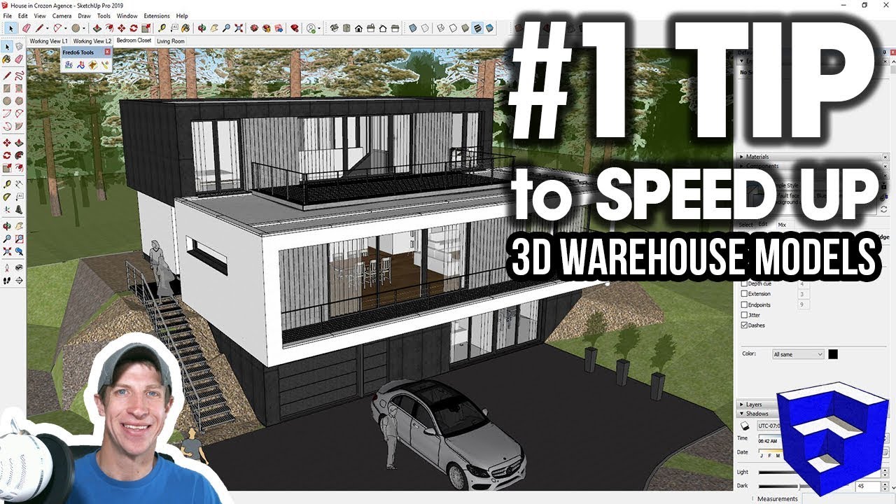 My #1 Tip for SPEEDING UP 3d Warehouse Models in SketchUp