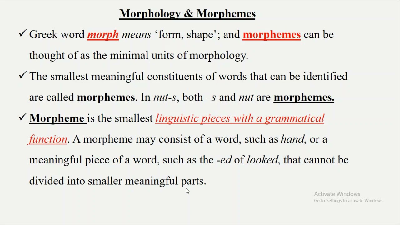 Syntax & Morphology HEC Syllabus Contents