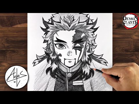 How to Draw RENGOKU From Demon Slayer | Drawing Anime Tutorial For Beginners