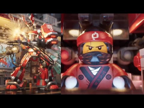 Lego Ninjago Movie | All Fire Mech Scenes