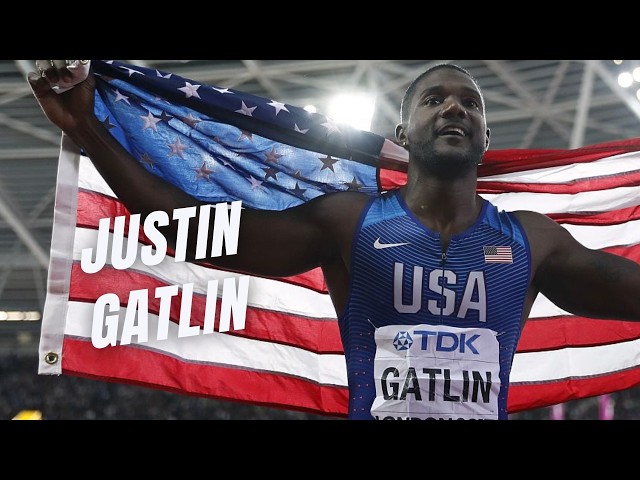 Justin Gatlin reacts to Kaylyn Brown's exhausted look despite anchoring ...