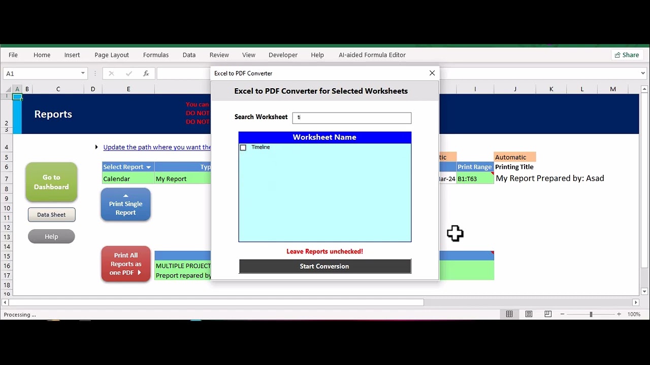 Lecture 2 How to print reports in PDF format MULTIPLE PROJECTS TRACKING, PLANNING & PORTFOLIO MANAGE