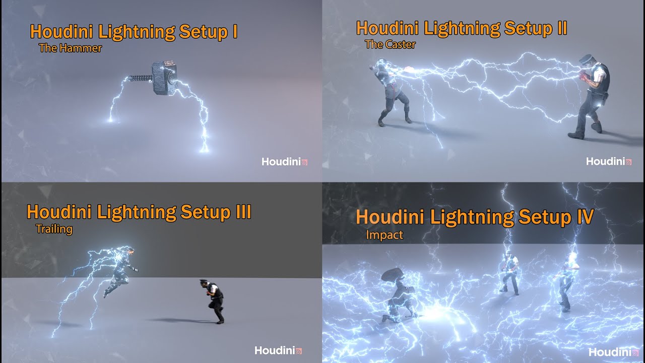 Houdini Lightning Setups