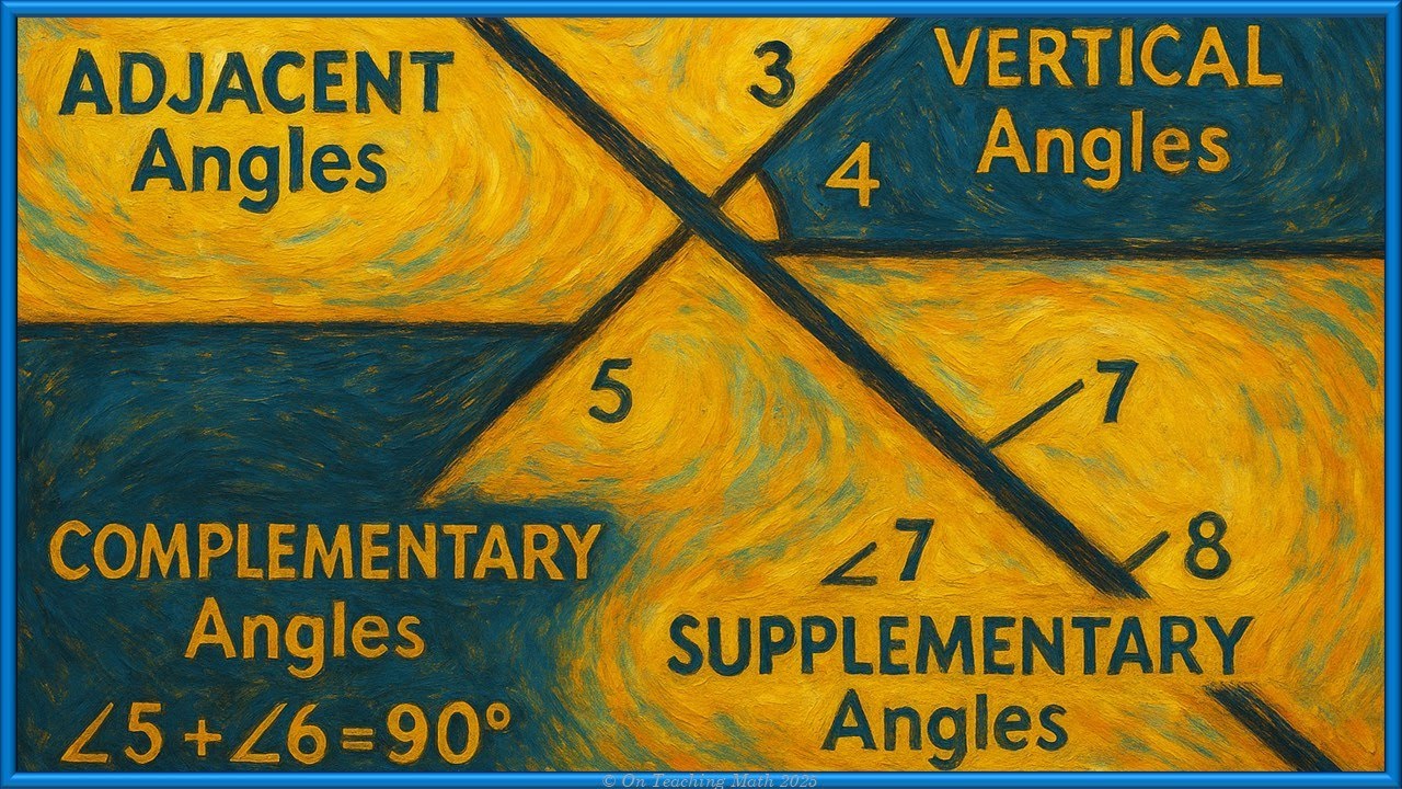 Angle Relationships Explained | Adjacent, Vertical, Complementary & Supplementary Angles