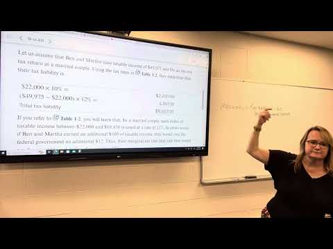 Income Tax Accounting, Fall 2024, Chapter 1, LO 2, average vs marginal tax rates