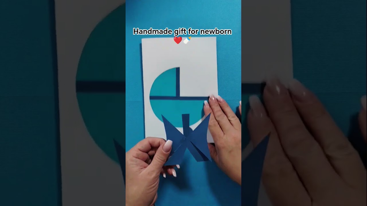 DIY Newborn Baby Gift Card 👶 Handmade & Easy Craft Idea #DIYCard #Handmade #PaperCraft #BabyShower