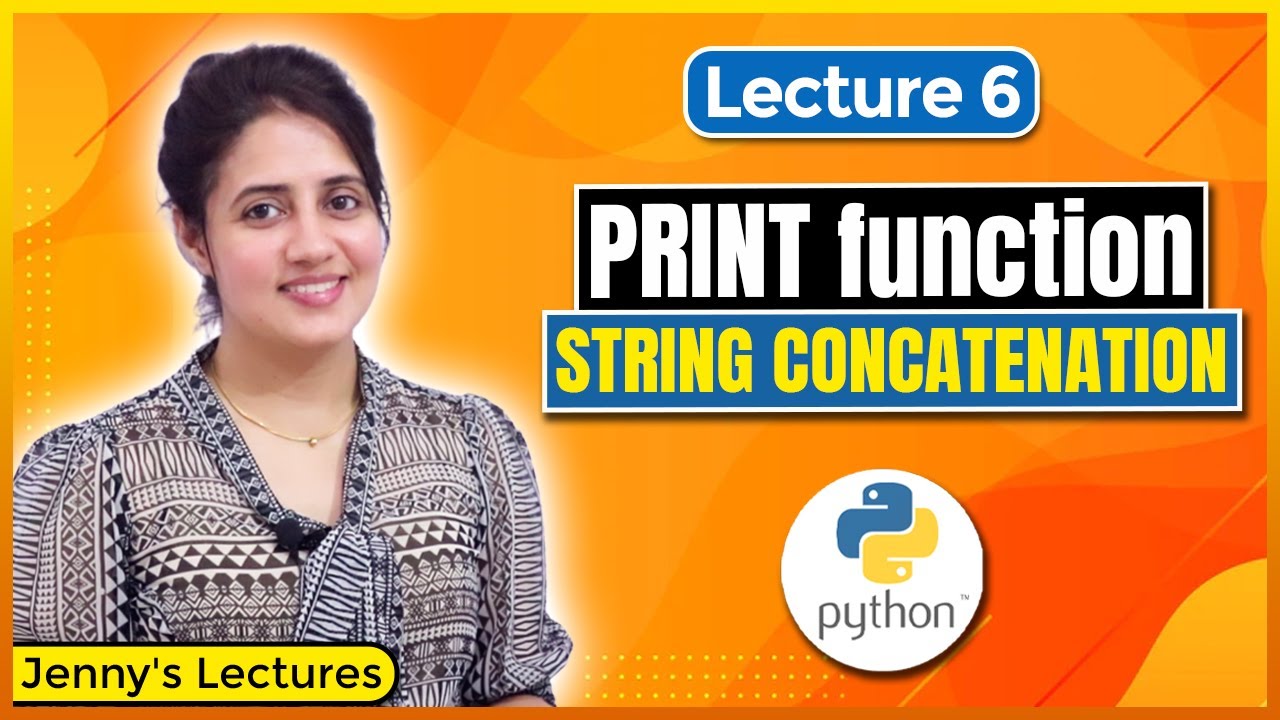 P_06 print() function & String concatenation(using +) in Python | Python Tutorials for Beginners