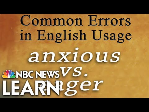 Common Errors in English: Anxious vs. Eager