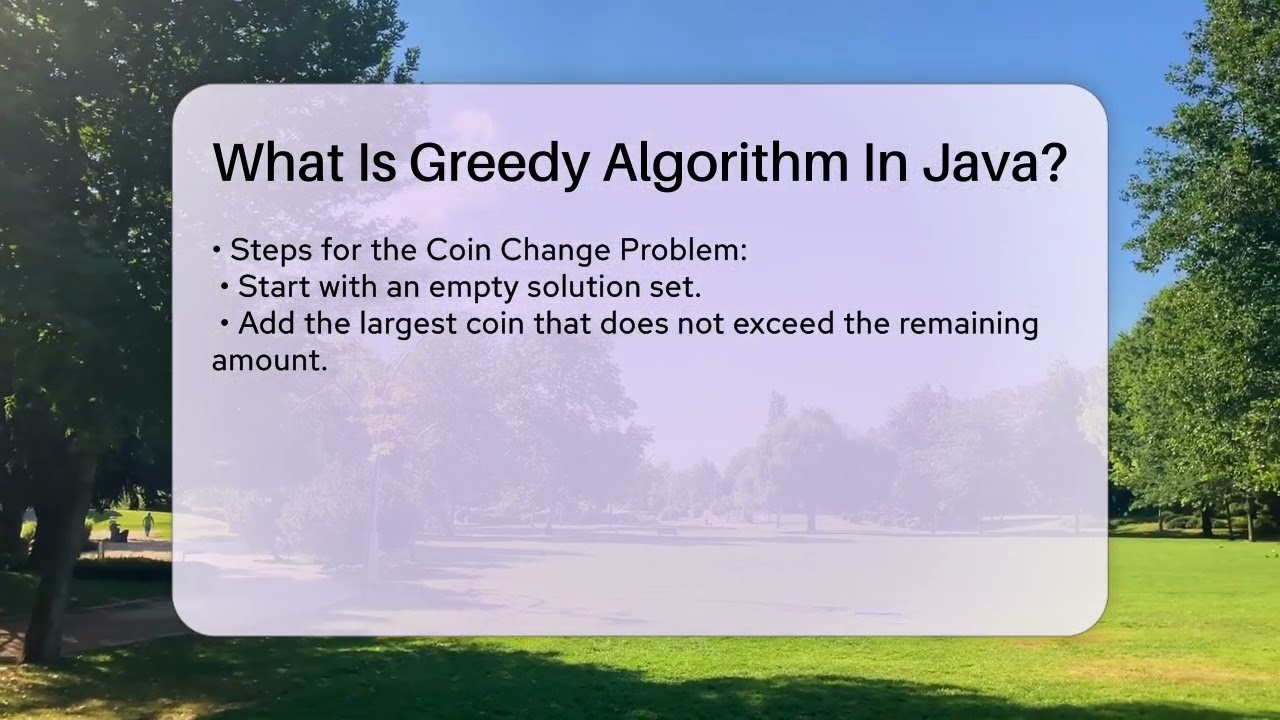 What Is Greedy Algorithm In Java? - Next LVL Programming