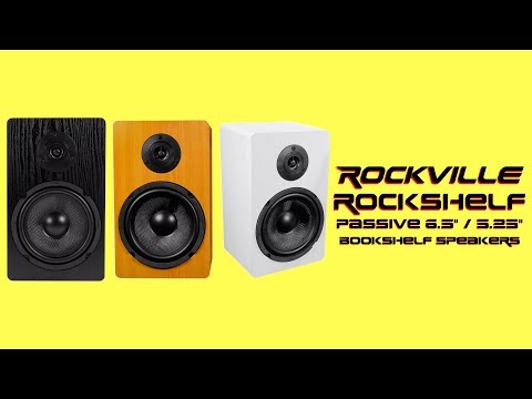 Rockville Rockshelf Passive Bookshelf Speakers (Rockshelf 64C 64B 64W | Rockshelf 68C 68B 68W)