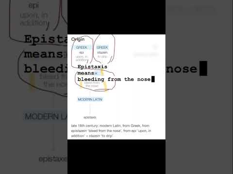 What is the meaning and word origin of the medical term EPISTAXIS? ~Decoded Word of The Day