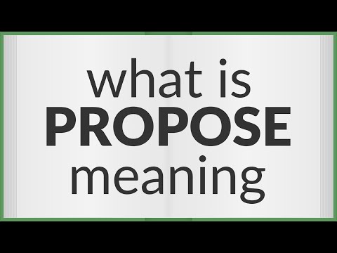 Propose | meaning of Propose