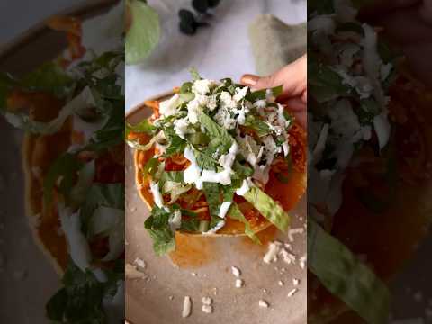 Tostadas de Tinga de Pollo #tingadepollo #recetasconpollo #recetascaseras