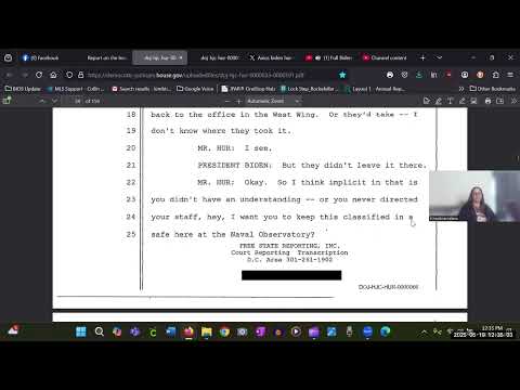 Video 2 of Biden/Hur interview with transcript and audio.