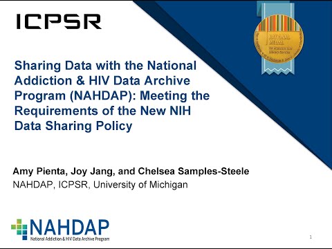 Sharing Data with NAHDAP: Meeting the Requirements of the New NIH Data Sharing Policy
