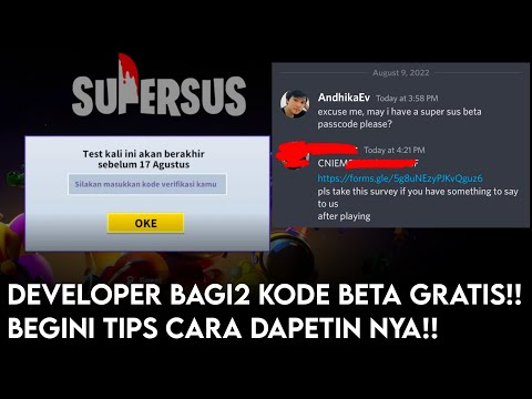 Yang belum dapet kode verifikasi beta, begini tutorial dapet kode dr developer gratis Super Sus beta