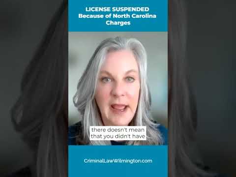 LICENSE SUSPENDED Because of North Carolina Charges | Criminal Law Wilmington, Michelle Sparrow
