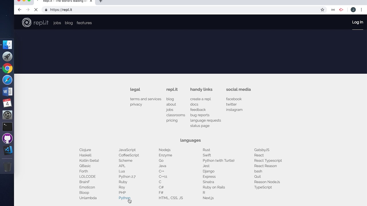 Start coding in Python in less than a minute without installing anything!