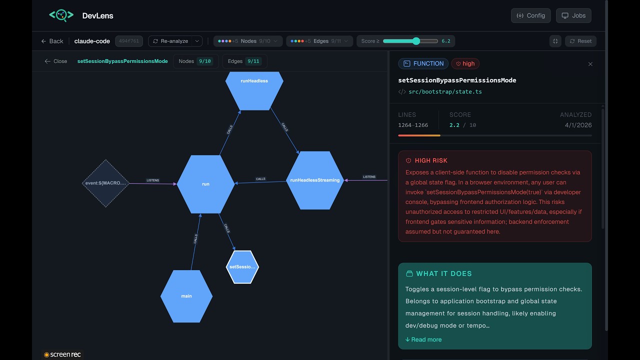 Devlens.io : An Intelligent Codebase Visualizer for javascript, reactjs, Nextjs