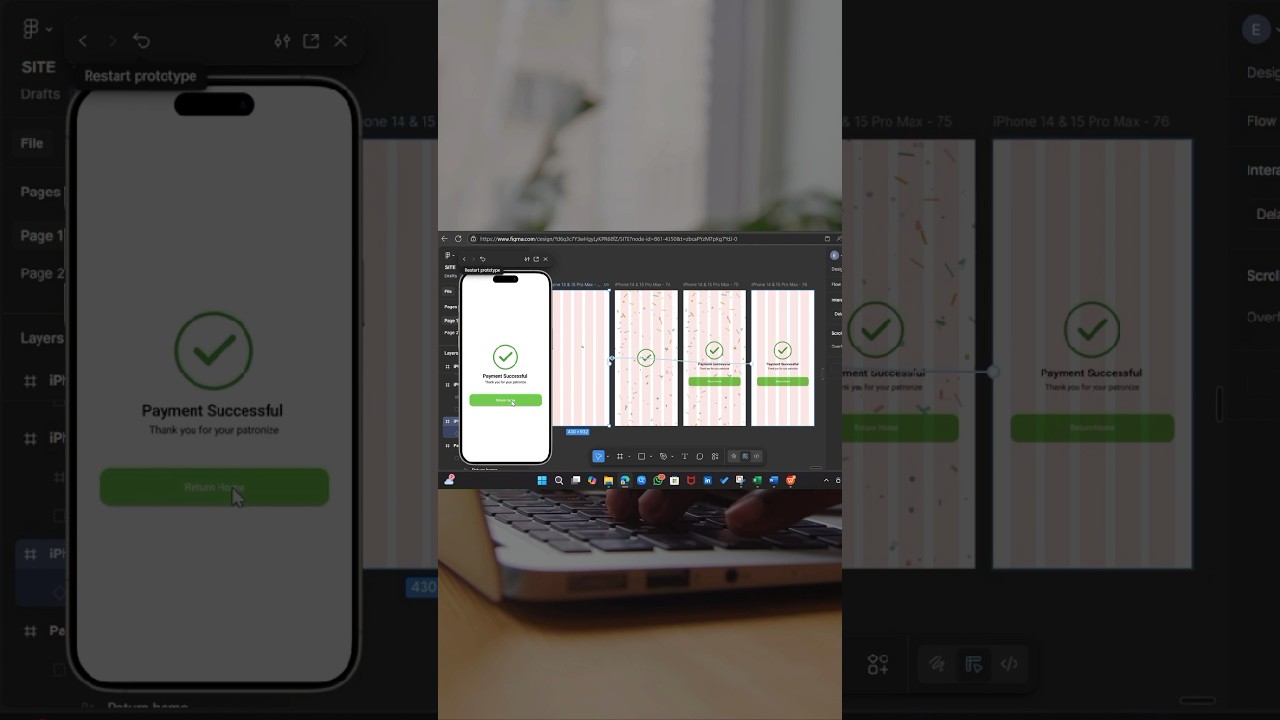 Design a clean payment successful animation with me in Figma