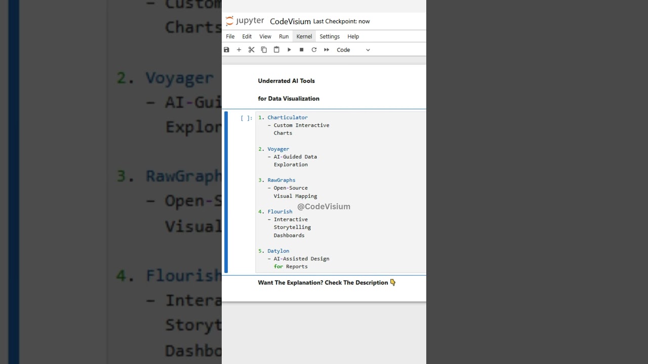 Underrated AI Tools for Data Visualization | #DataViz #Analytics #AITools