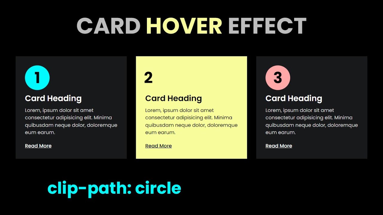 Card Hover Effect using Html & Css | Responsive