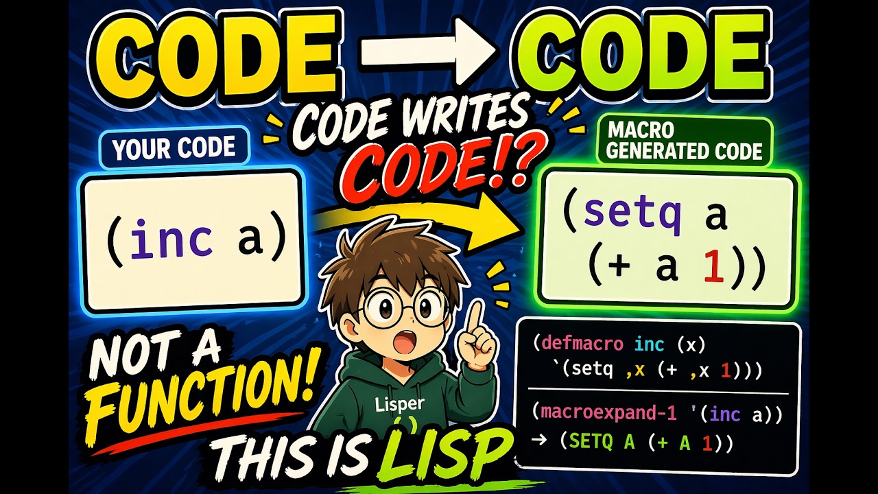 Lisp Macro in 1 Minute – Code that Writes Code