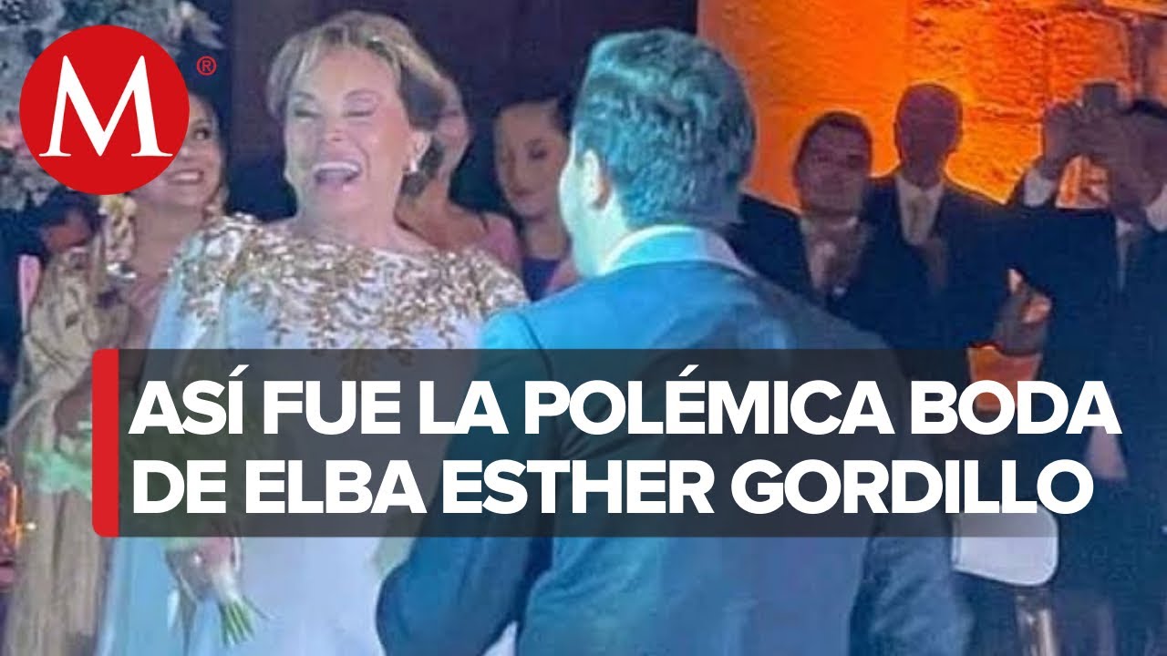 What was the wedding of Elba Esther Gordillo and Luis Antonio Lagunas like?