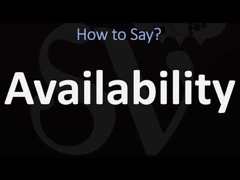 How to Pronounce Availability? (CORRECTLY)