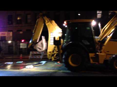 CON EDISON EMERGENCY TRUCKS WORKING AROUD 79TH STREET AND WEST END AVENUE IN NEW YORK CITY.
