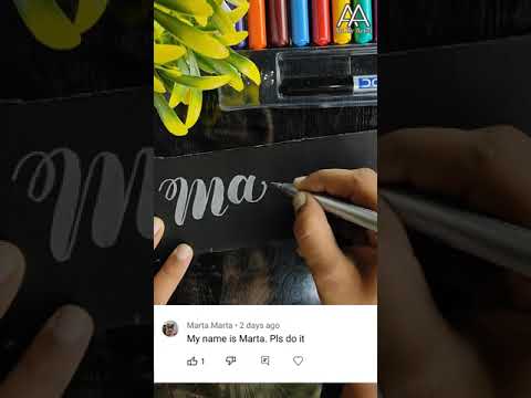calligraphy of name marta #trending #youtube #viralshorts #shorts #calligraphy #calligraphyart #art