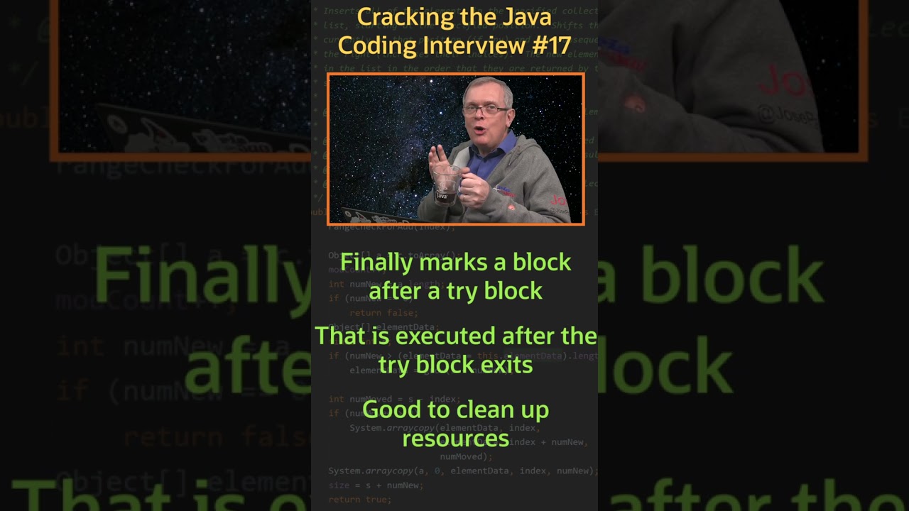 Explain finally - Cracking the Java Coding Interview