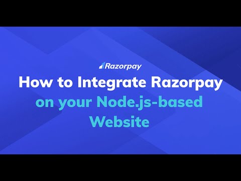 Razorpay Payment Gateway Integration with Node JS
