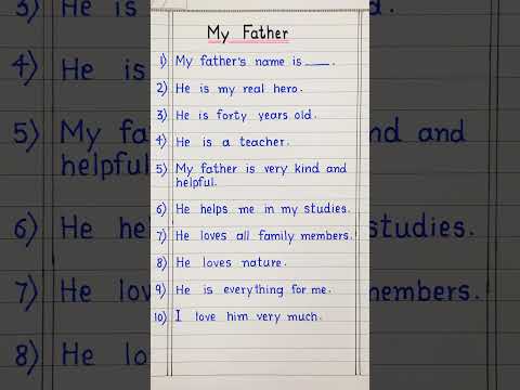 10 lines essay on my father || My father essay 10 lines || My father