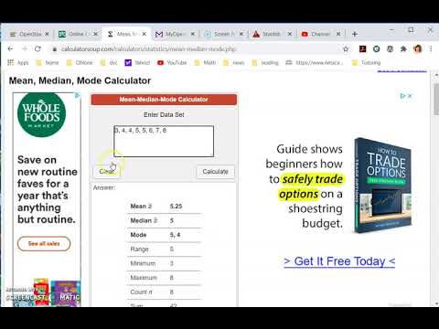 Find mean, median, mode with CalculatorSoup