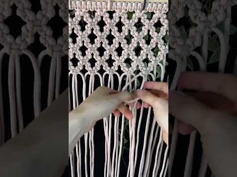How to tie a New and modern net macrame pattern