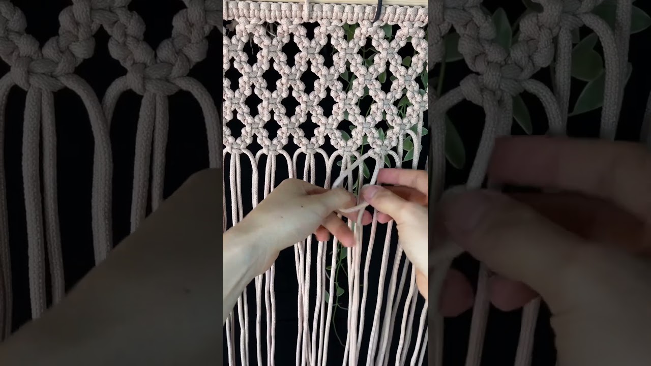 How to tie a New and modern net macrame pattern