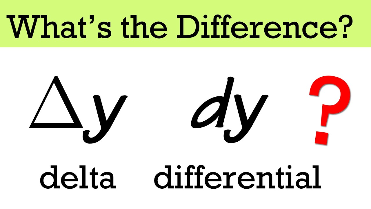 Understand the difference between delta y vs the differential dy