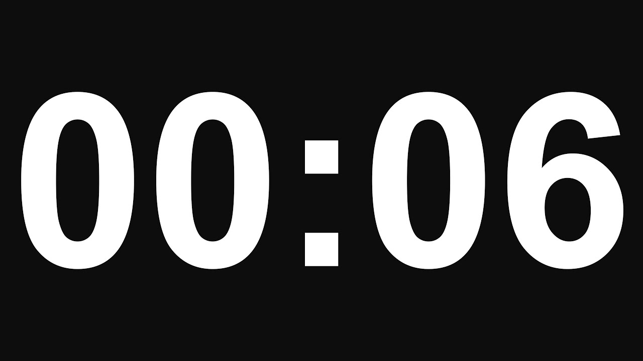 6 Second Timer - No Alarm - 8K